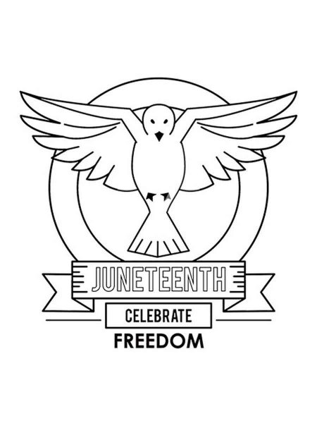 Juneteenth coloring page - Free printable