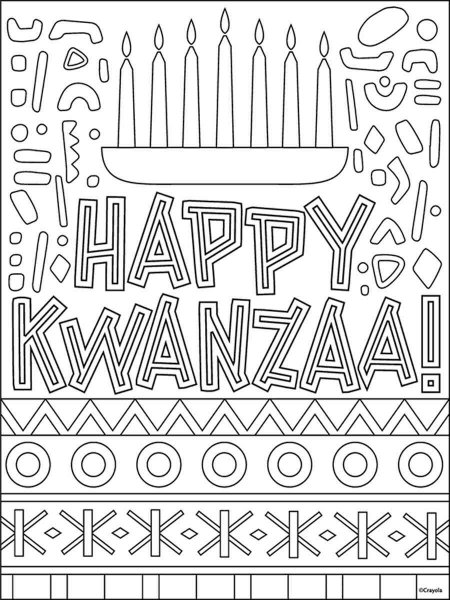 Kwanzaa coloring page - Free printable