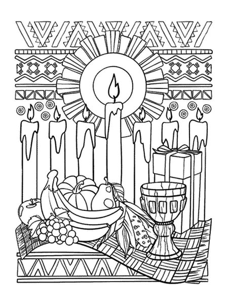 Kwanzaa coloring page - Free printable