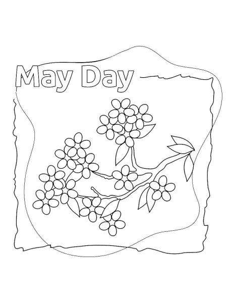 May Day coloring page - Free printable