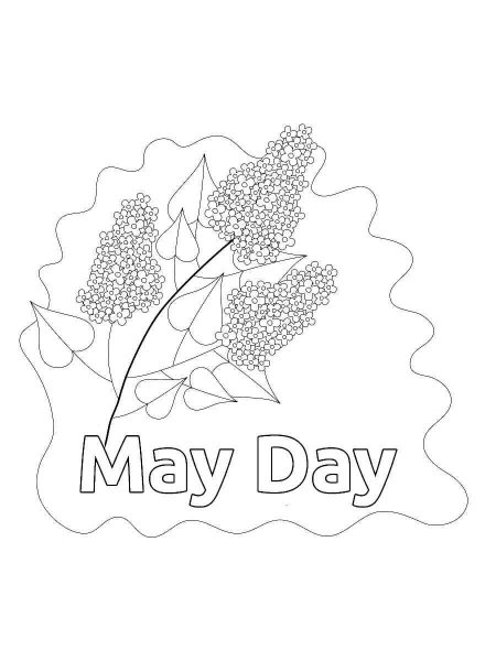 May Day coloring page - Free printable