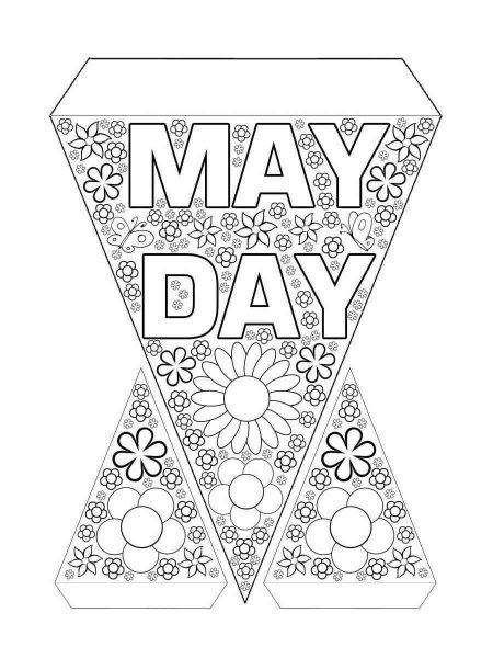 May Day coloring page - Free printable