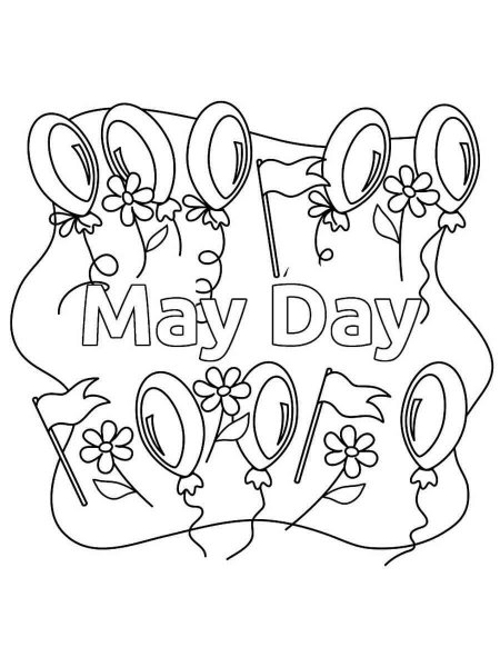 May Day coloring page - Free printable