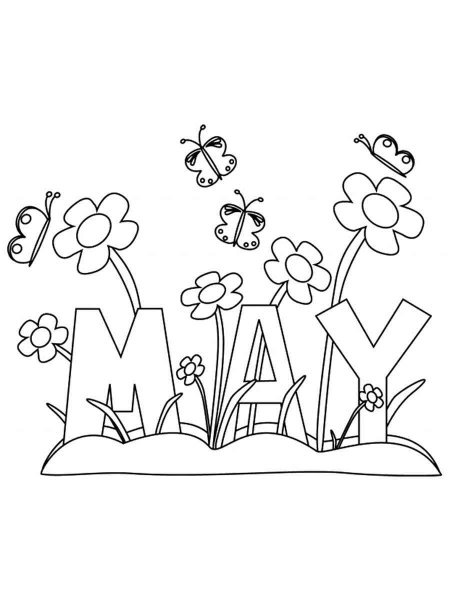 May Day coloring page - Free printable