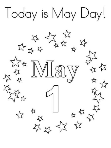 May Day coloring page - Free printable