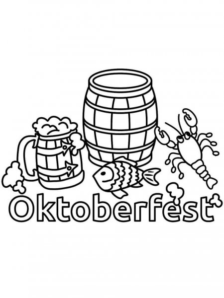 Oktoberfest coloring page - Free printable