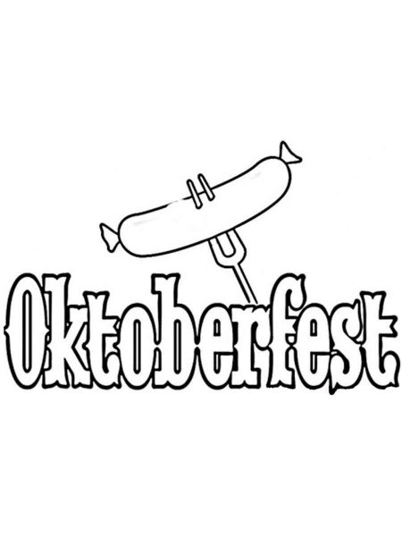 Oktoberfest coloring page - Free printable