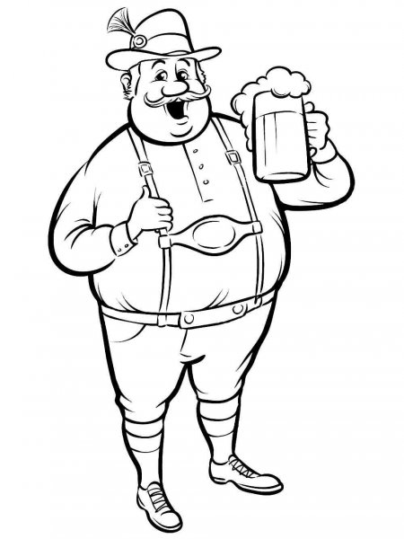 Oktoberfest coloring page - Free printable