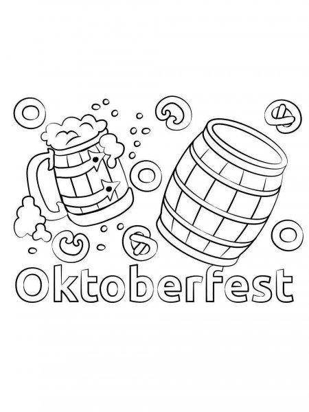 Oktoberfest coloring page - Free printable