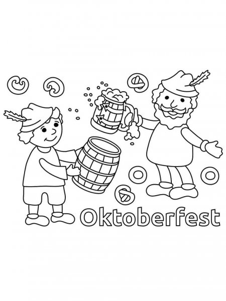 Oktoberfest coloring page - Free printable