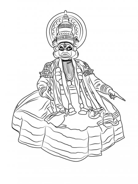 Onam coloring page - Free printable