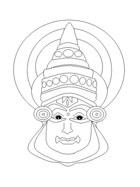 Onam coloring page - Free printable