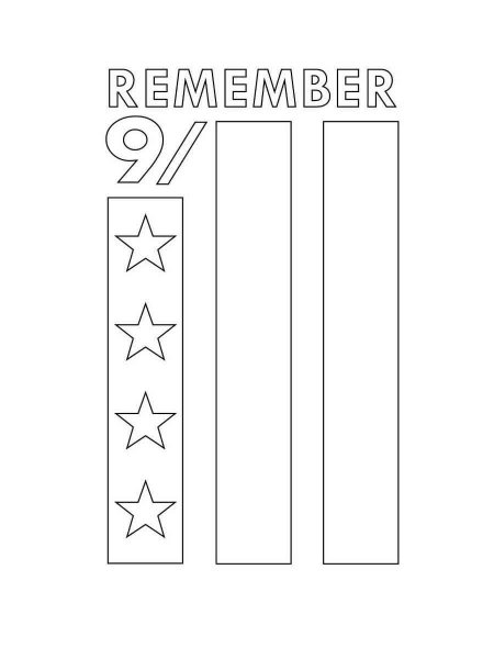 Patriot Day coloring page - Free printable