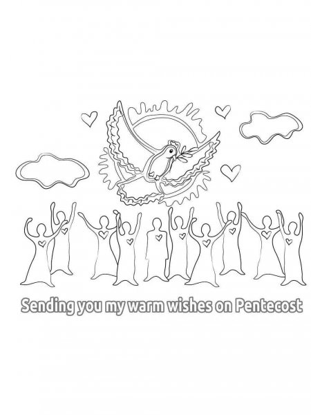 Pentecost coloring page - Free printable