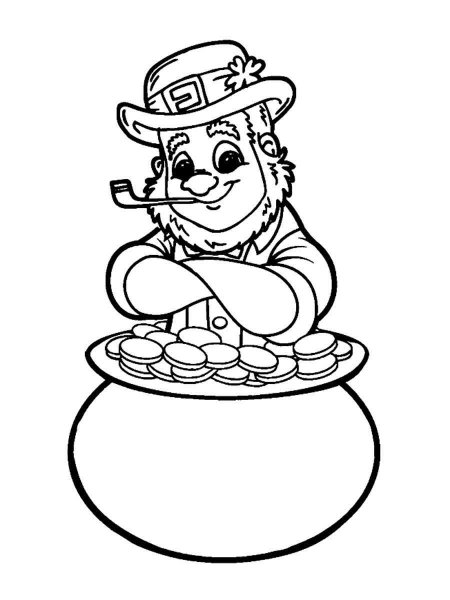 Pot of Gold coloring page - Free printable