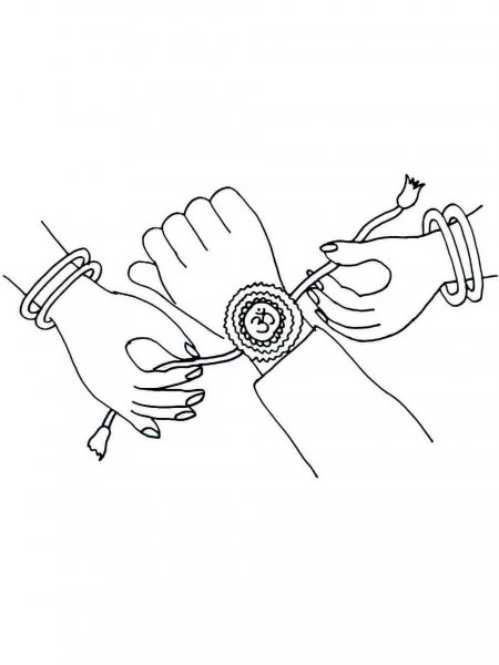 Raksha Bandhan coloring page - Free printable