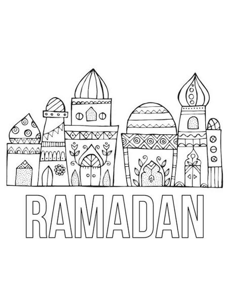 Ramadan coloring page - Free printable
