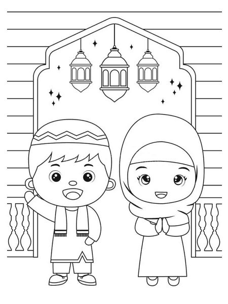 Ramadan coloring page - Free printable