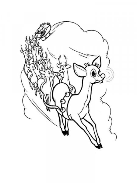 Reindeer coloring pages