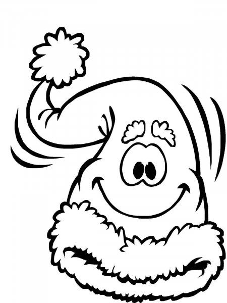 Santa Hat coloring pages