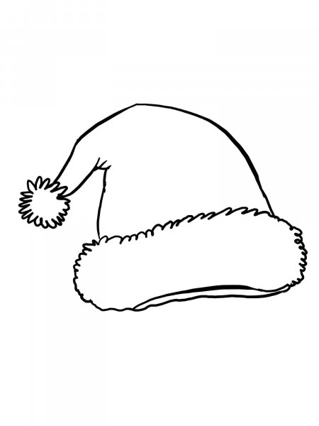 Santa Hat coloring pages