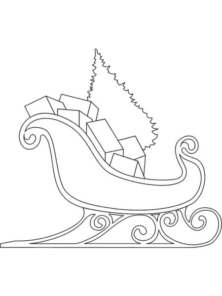Santa's Sleigh coloring page - Free printable