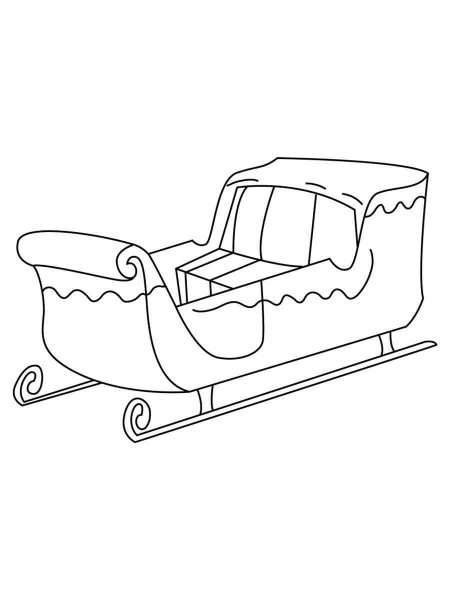 Santa's Sleigh coloring page - Free printable