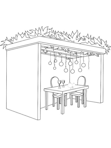 Sukkot coloring page - Free printable
