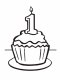 Birthday Cupcake coloring pages. Free Printable Birthday Cupcake ...
