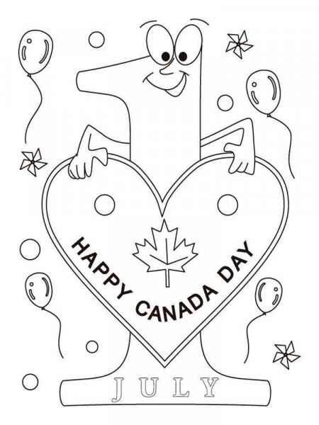 Canada Day coloring pages