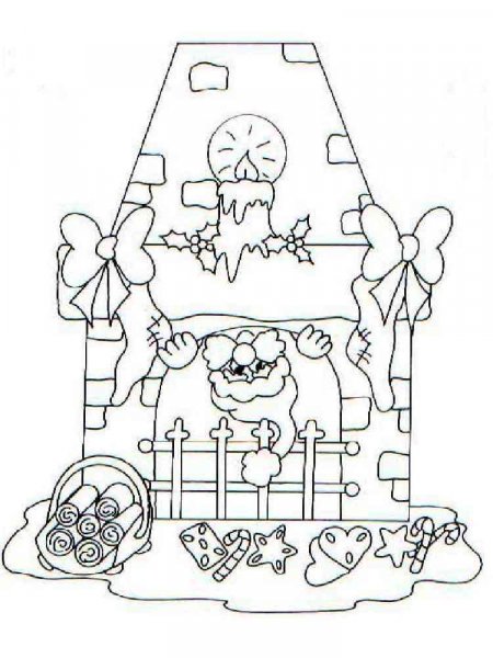 Christmas Chimneys coloring pages