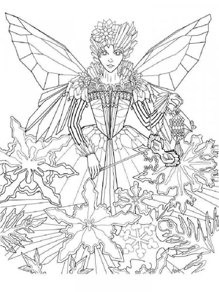 Christmas Fairy coloring pages