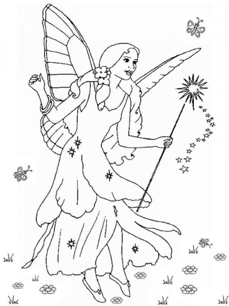 Christmas Fairy coloring pages