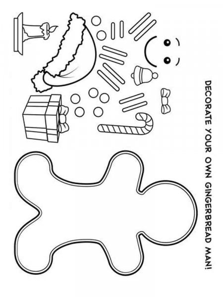 Christmas Gingerbread coloring pages