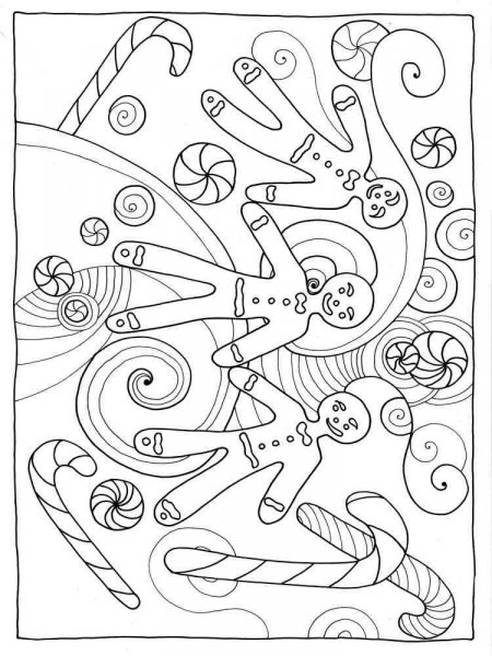 Christmas Gingerbread coloring pages