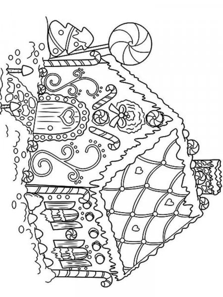 Christmas Gingerbread coloring pages