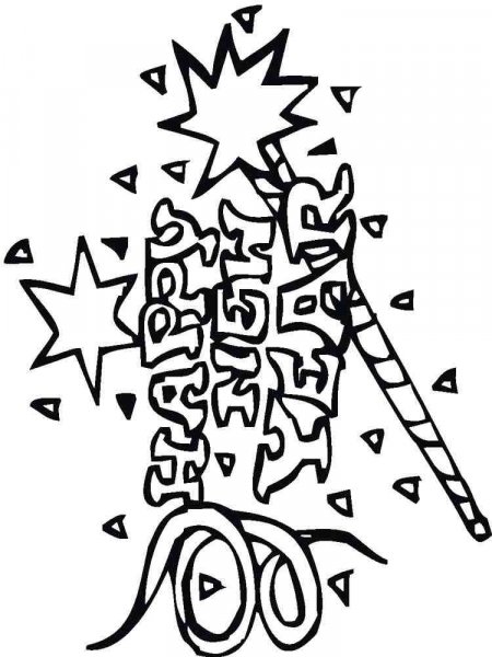 Happy New Year coloring pages