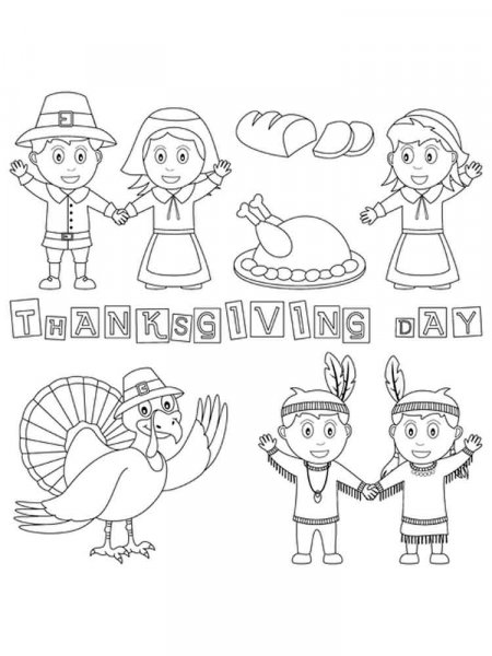 Thanksgiving Day coloring pages