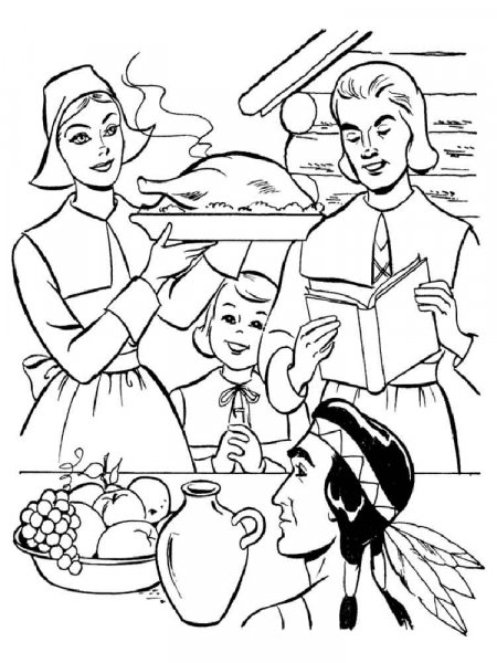 Thanksgiving Day coloring pages