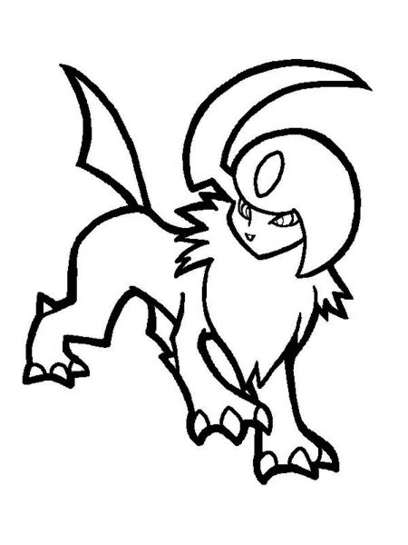 Pokemon Absol coloring pages - Free Printable