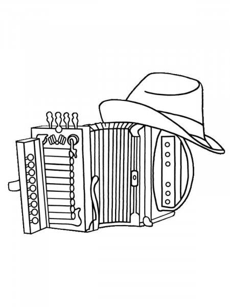 Accordion coloring pages