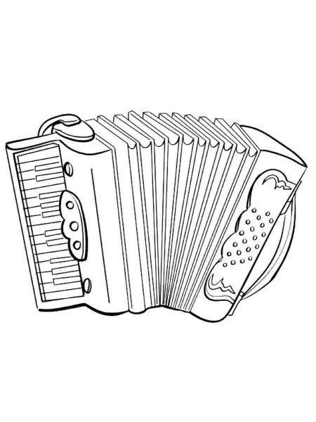 Accordion coloring pages