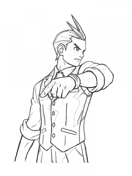 Ace Attorney coloring pages