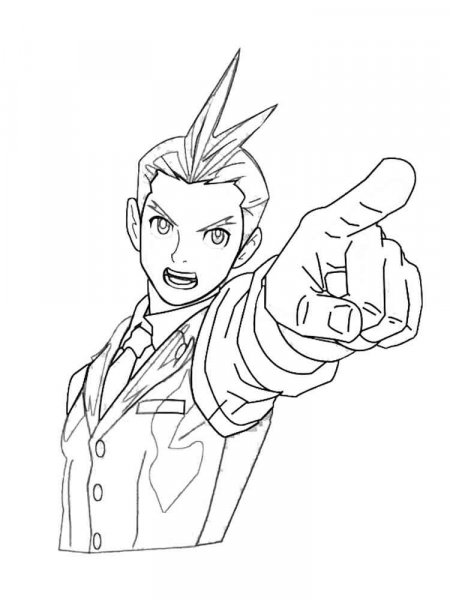 Ace Attorney coloring pages