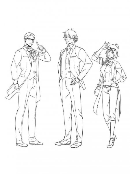 Ace Attorney coloring pages