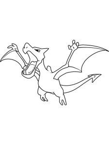 Pokemon Aerodactyl coloring pages - Free Printable