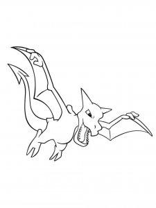 Pokemon Aerodactyl coloring pages - Free Printable