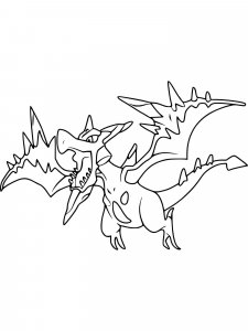 Pokemon Aerodactyl coloring pages - Free Printable