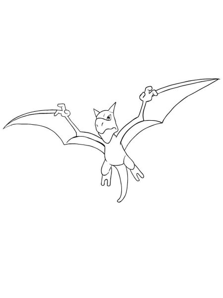 Pokemon Aerodactyl coloring pages - Free Printable