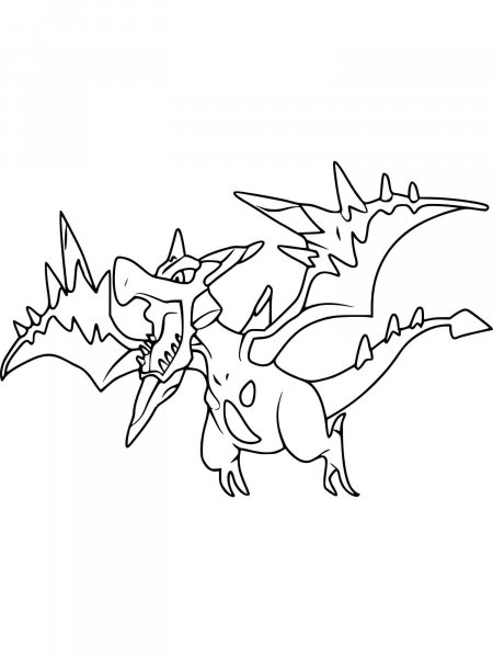 Pokemon Aerodactyl coloring pages - Free Printable